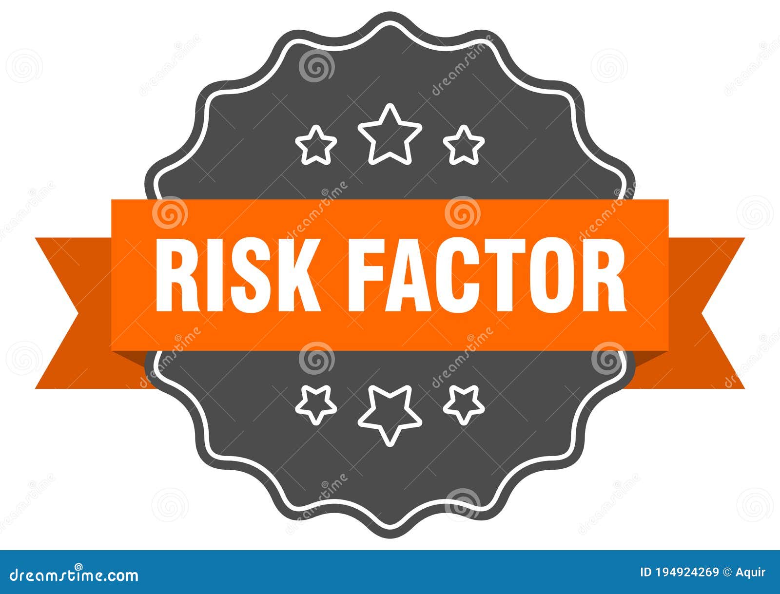 Risk Factor Label. Risk Factor Isolated Seal. Sticker. Sign Stock ...
