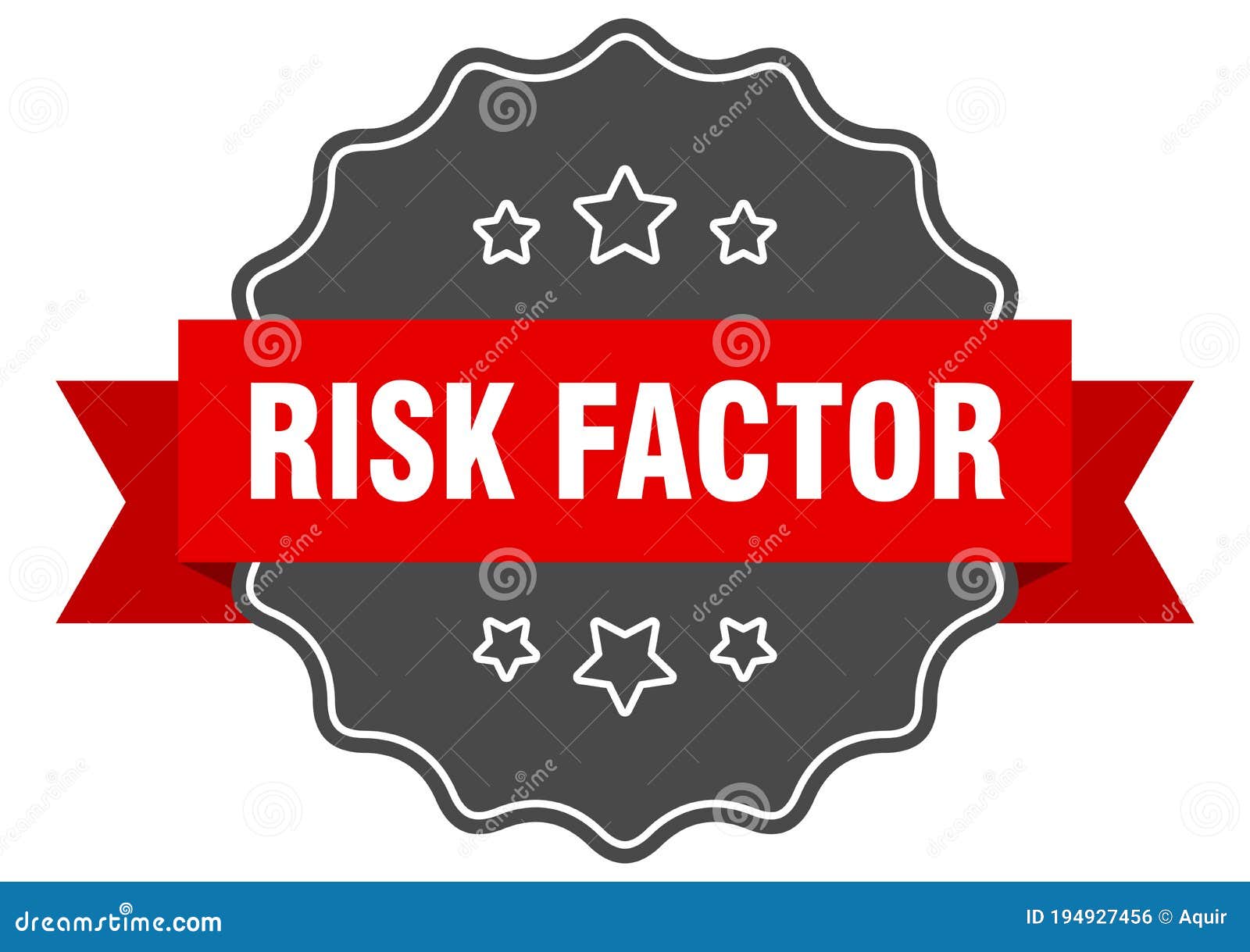 Risk Factor Label. Risk Factor Isolated Seal. Sticker. Sign Stock ...