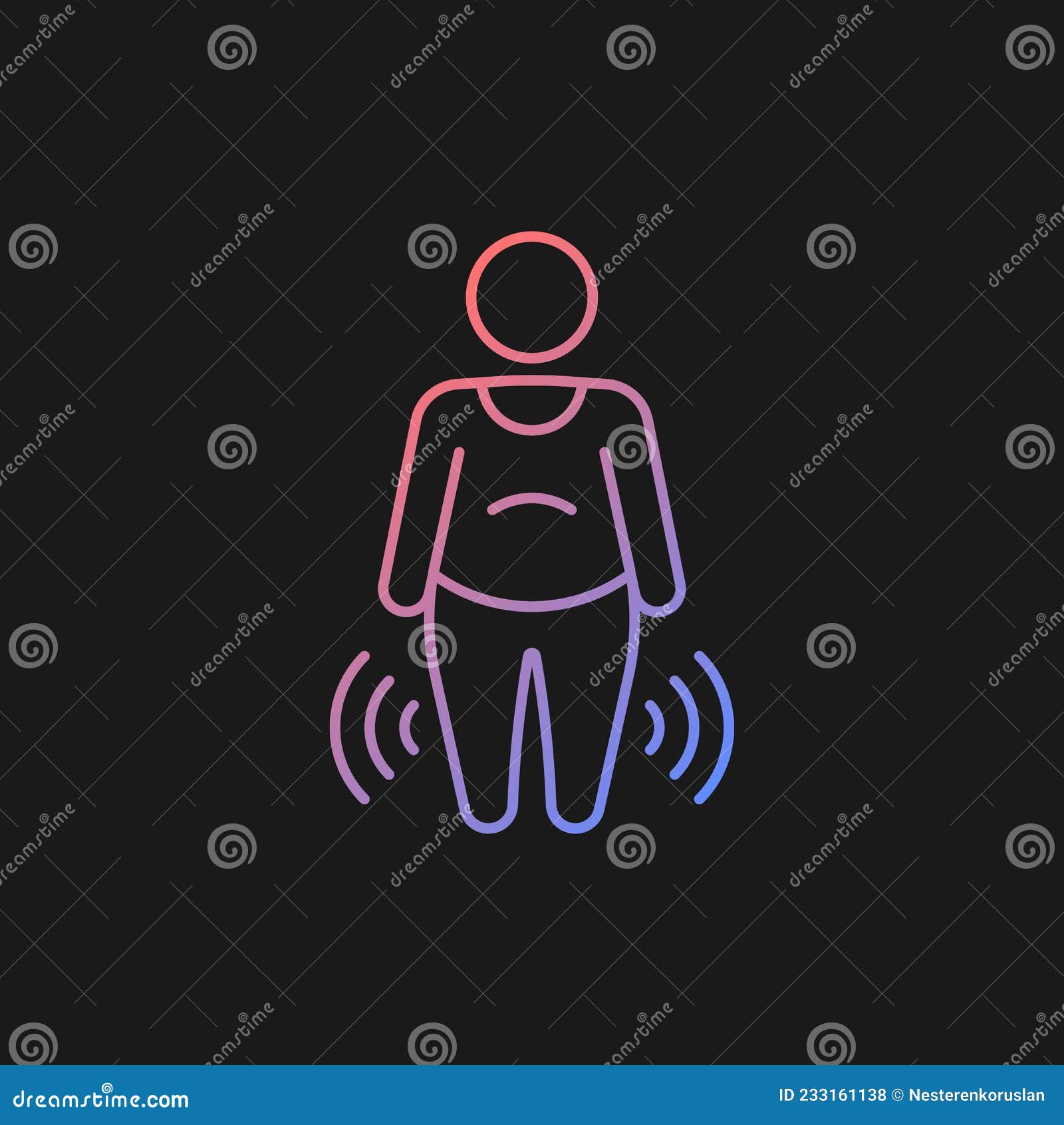Risk Factor Linked To Obesity Gradient Vector Icon for Dark Theme Stock ...