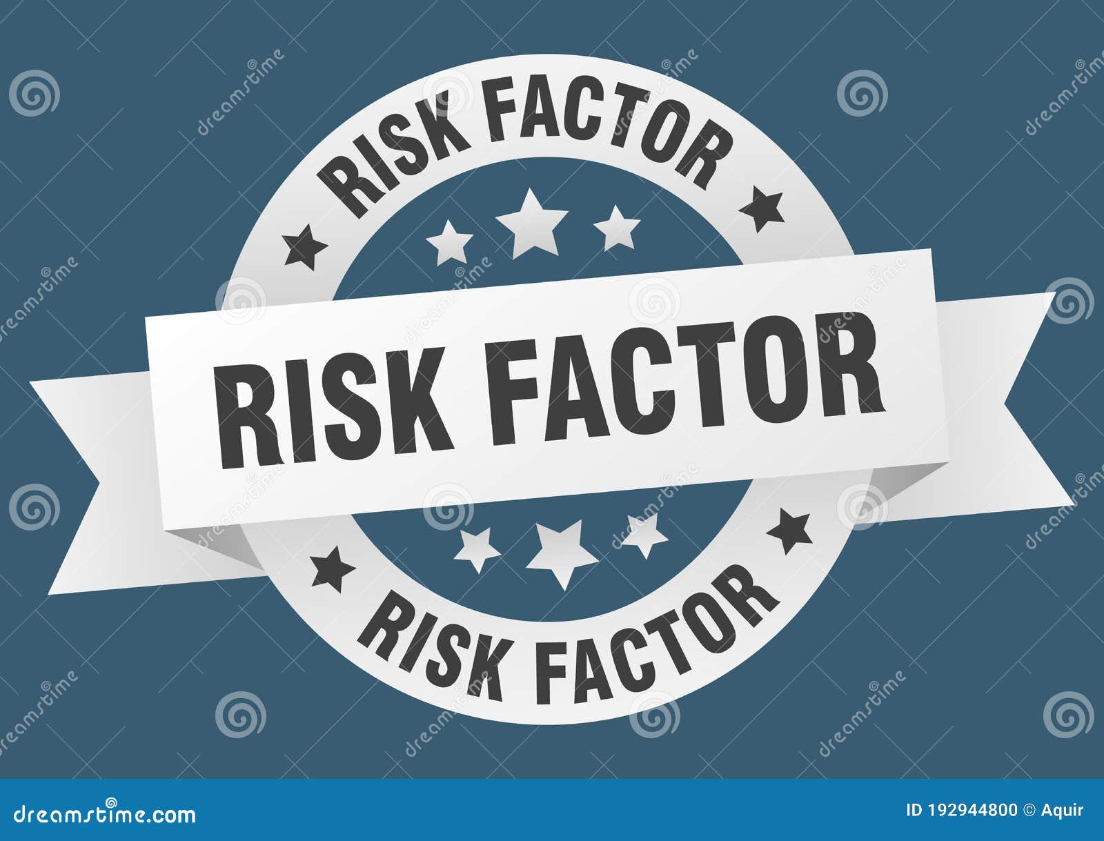 Risk Factor Round Ribbon Isolated Label. Risk Factor Sign Stock Vector ...