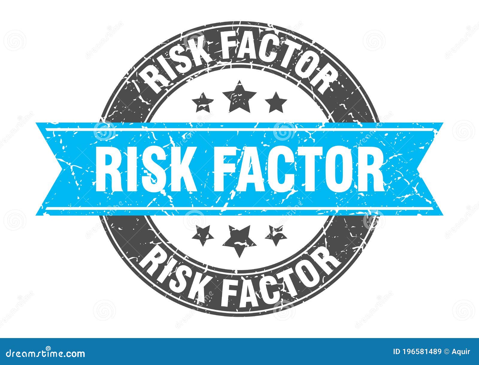 Risk Factor Round Stamp with Ribbon. Label Sign Stock Vector ...