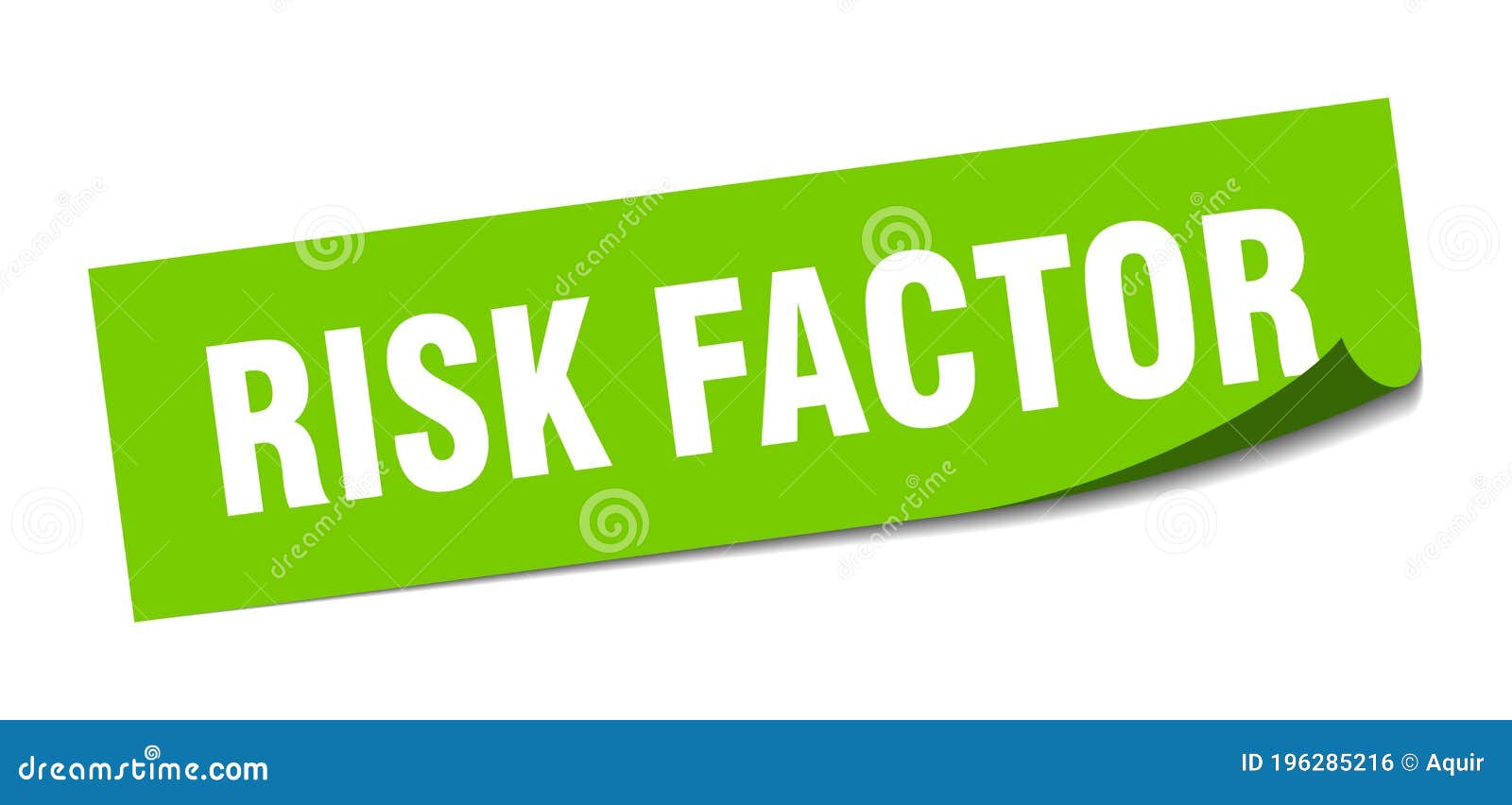 Risk Factor Sticker. Square Isolated Label Sign. Peeler Stock Vector ...