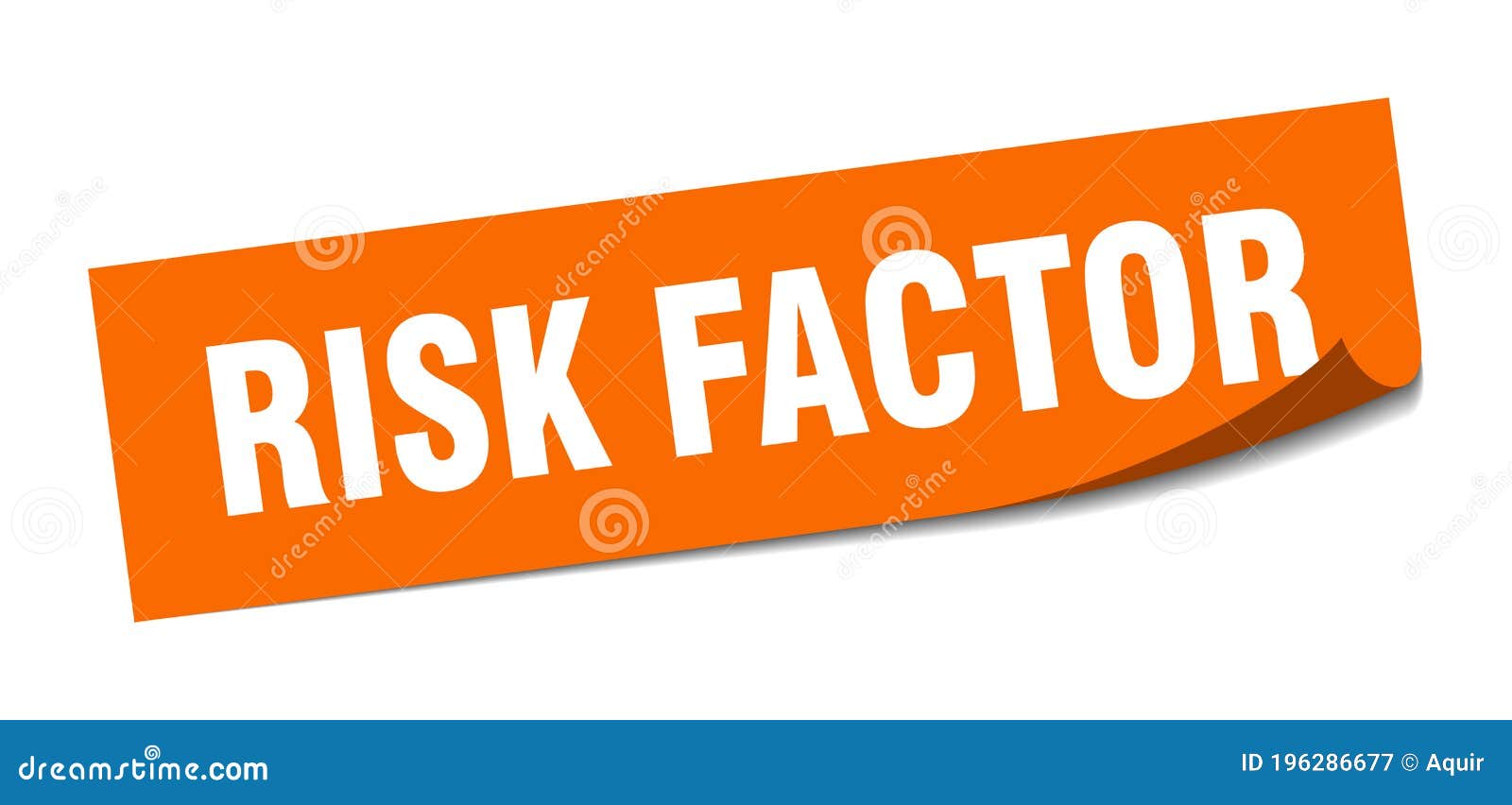 Risk Factor Sticker. Square Isolated Label Sign. Peeler Stock Vector ...