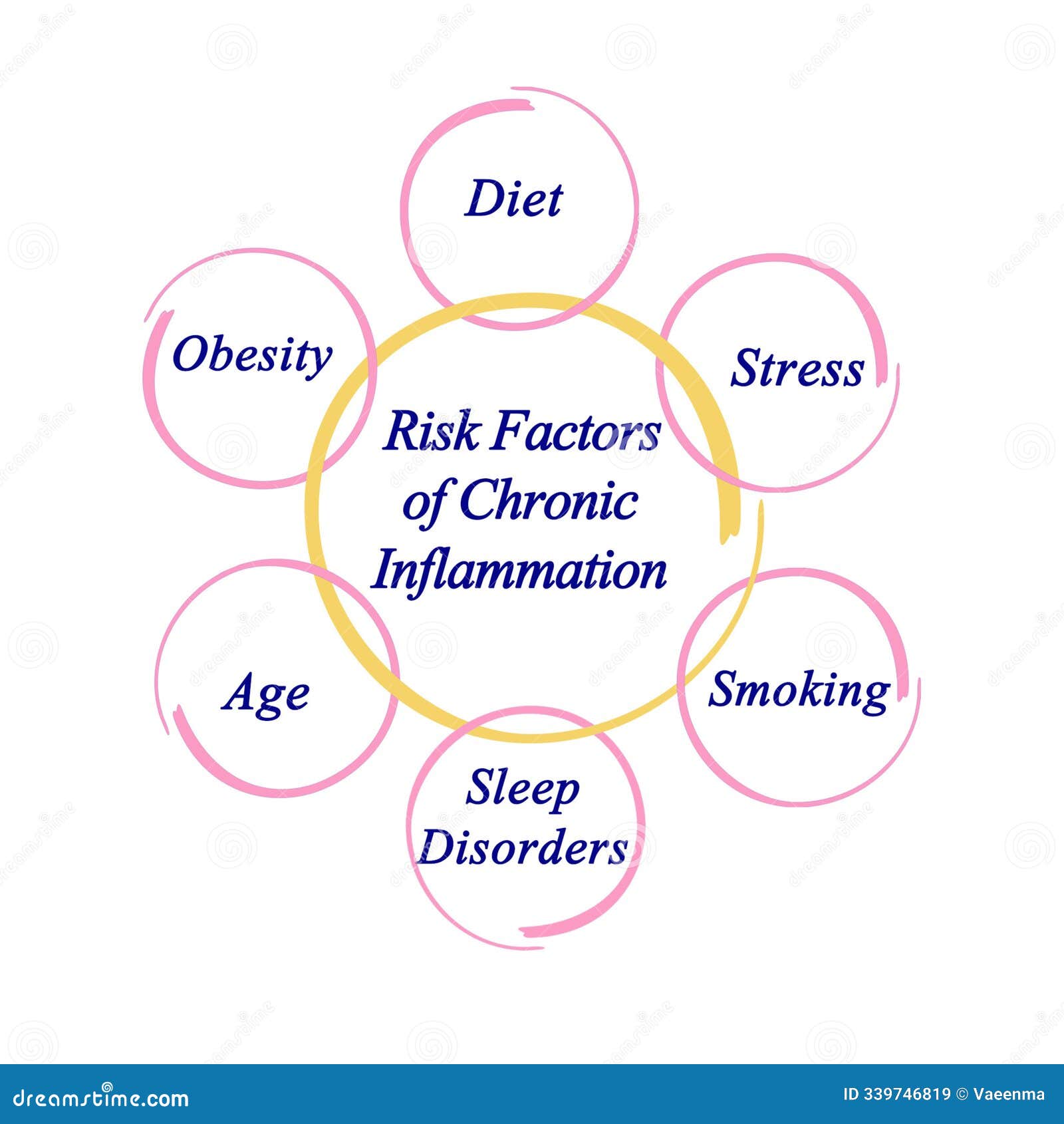 Risk Factors of Chronic Inflammation Stock Illustration - Illustration ...