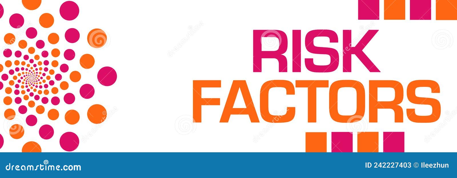 Risk Factors Pink Orange Dots Horizontal Stock Illustration ...