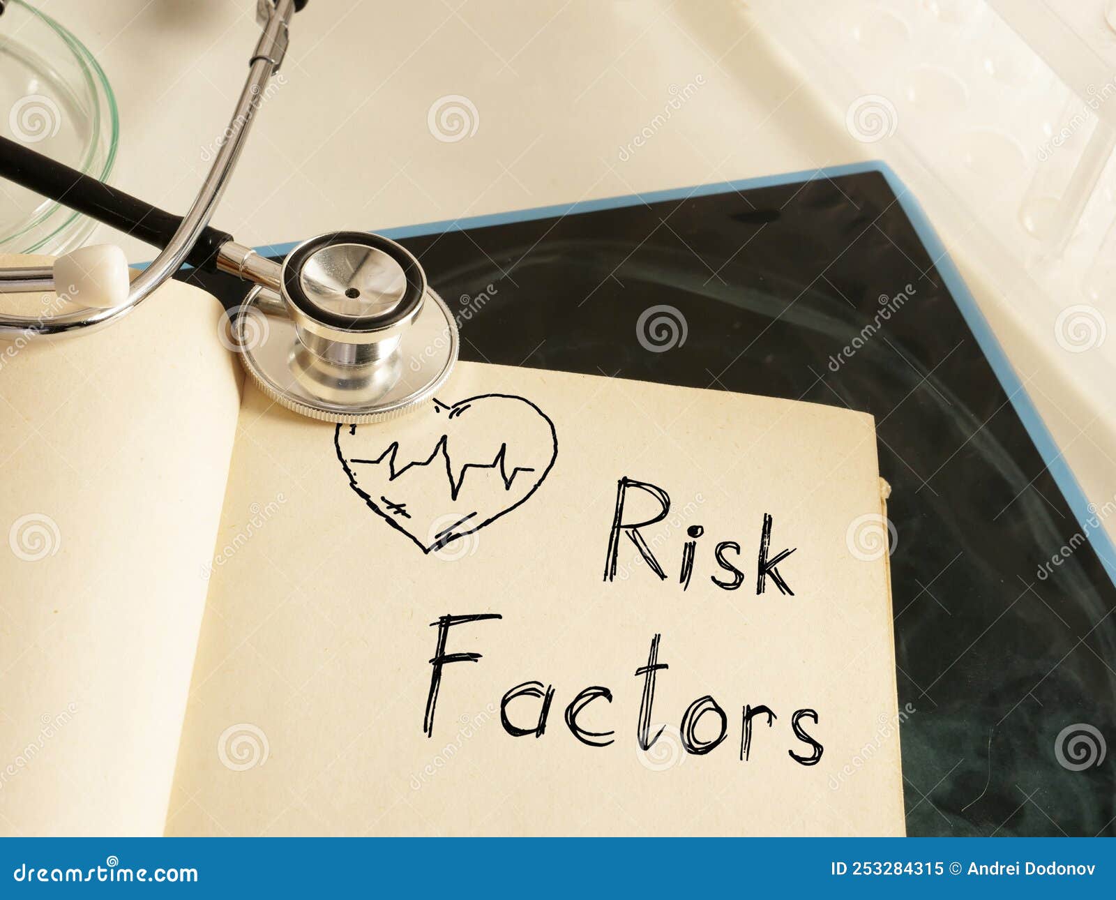 Risk Factors are Shown Using the Text Stock Image - Image of physician ...