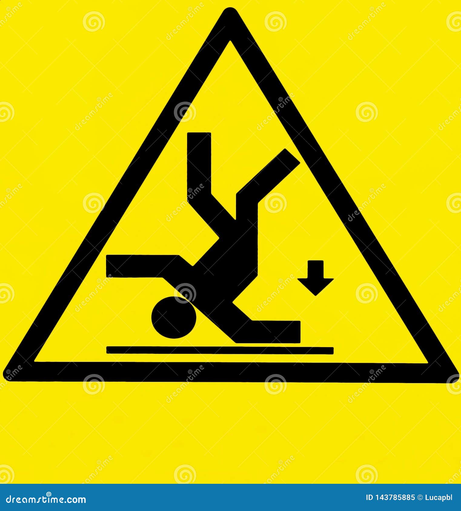 Warning Down To Hill Square Shaped Steep Climb 8% Traffic Road Sign ...