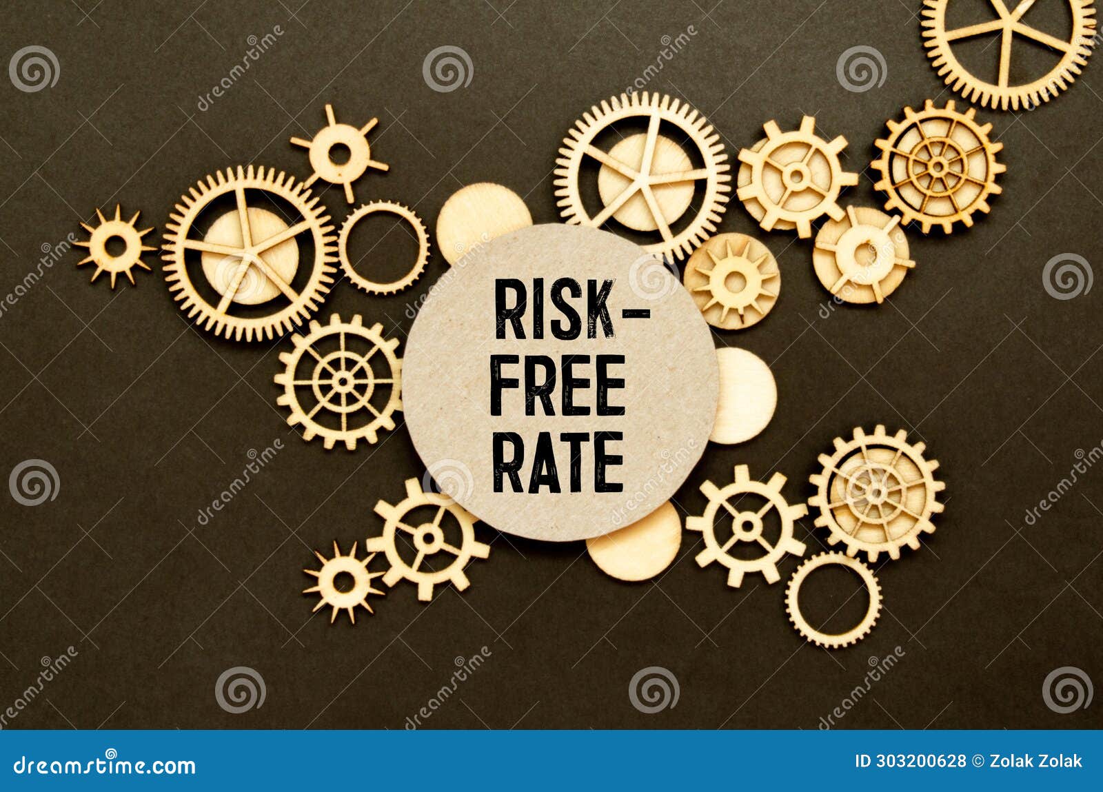 Risk-free Rate Bright Green Background. a Lot of Multi-colored ...