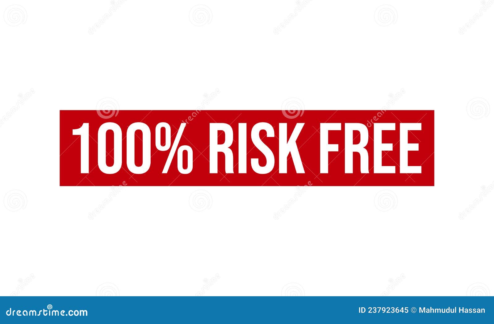 100 Risk Free Rubber Stamp. 100 Risk Free Grunge Stamp Seal Vector ...