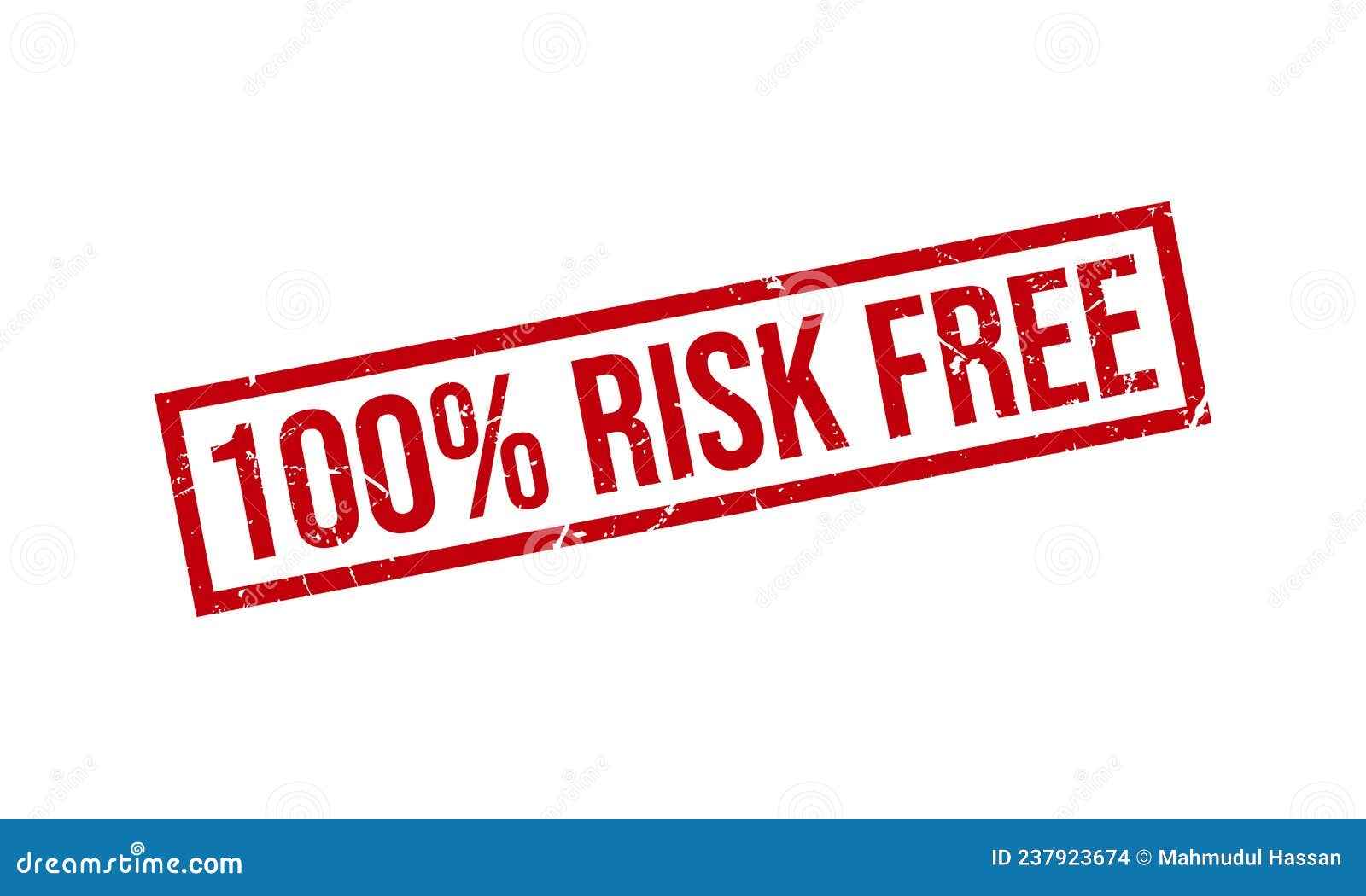 100 Risk Free Rubber Stamp. 100 Risk Free Grunge Stamp Seal Vector ...