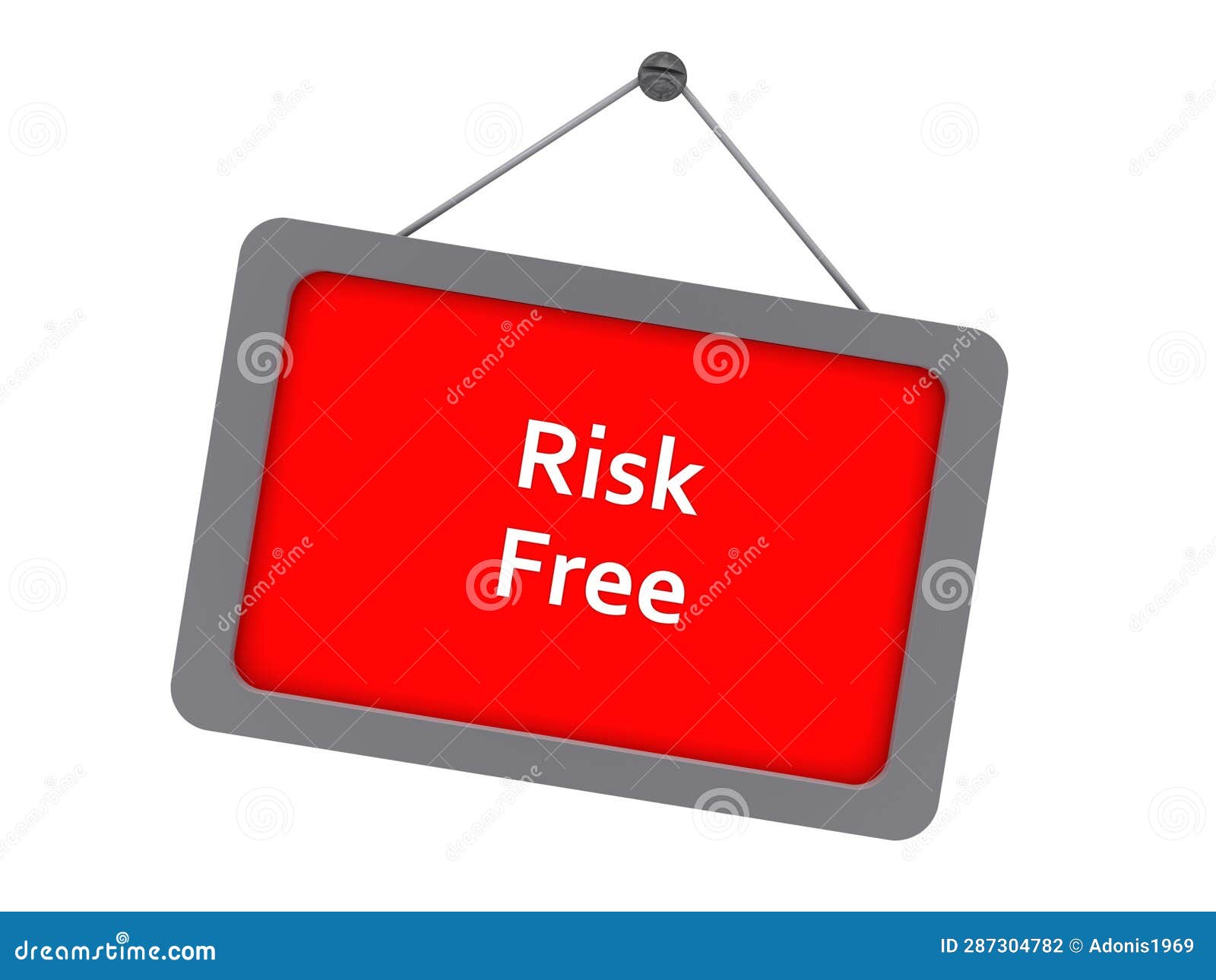 Risk free sign on white stock photo. Image of certified - 287304782