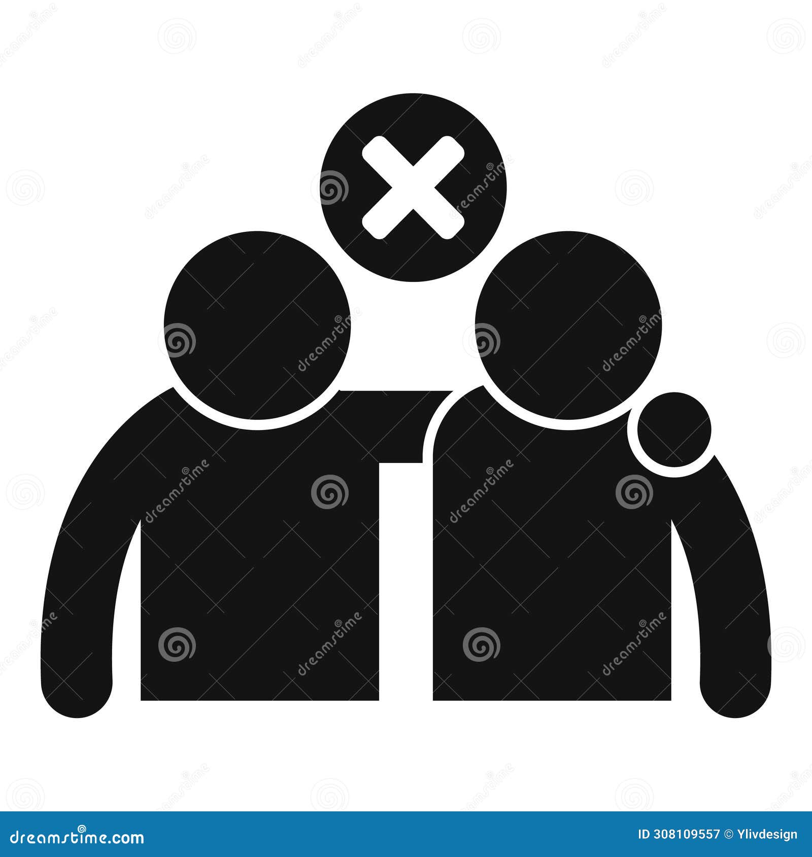 Risk Friends Embrace Icon Simple Vector. Shake Social Handle Stock ...