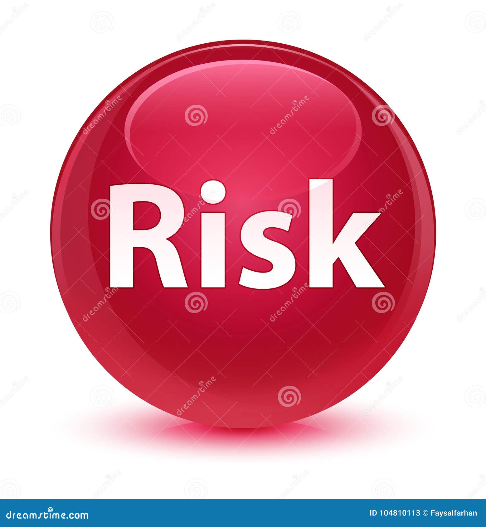Risk Glassy Pink Round Button Stock Illustration - Illustration of ...