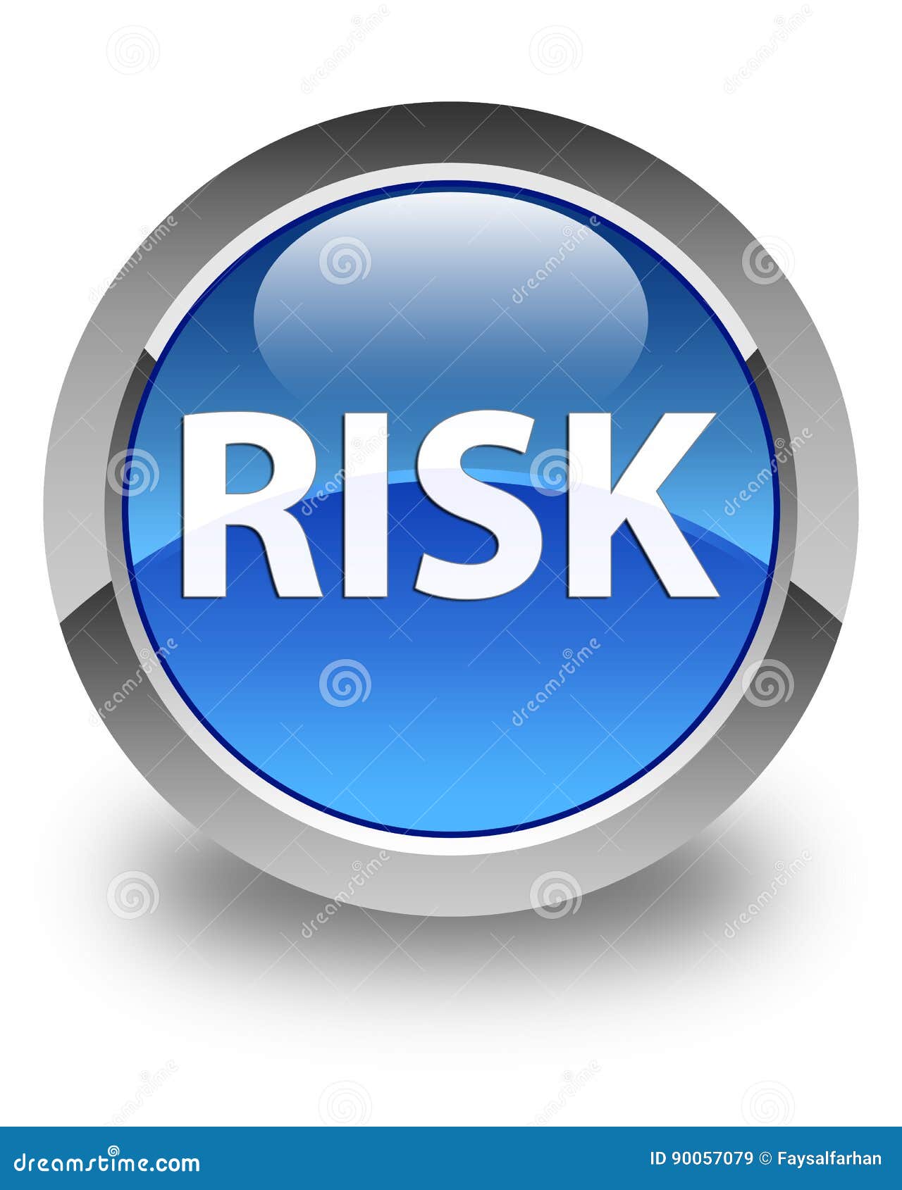 Risk Glossy Blue Round Button Stock Illustration - Illustration of ...