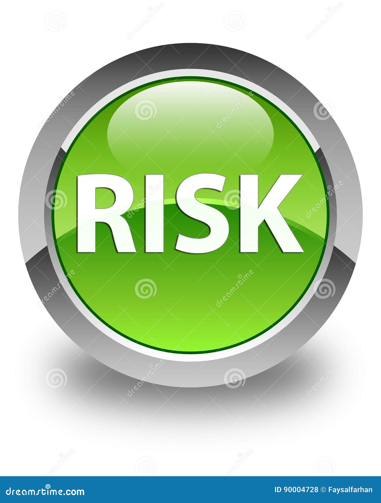 Risk Glossy Green Round Button Stock Illustration - Illustration of ...