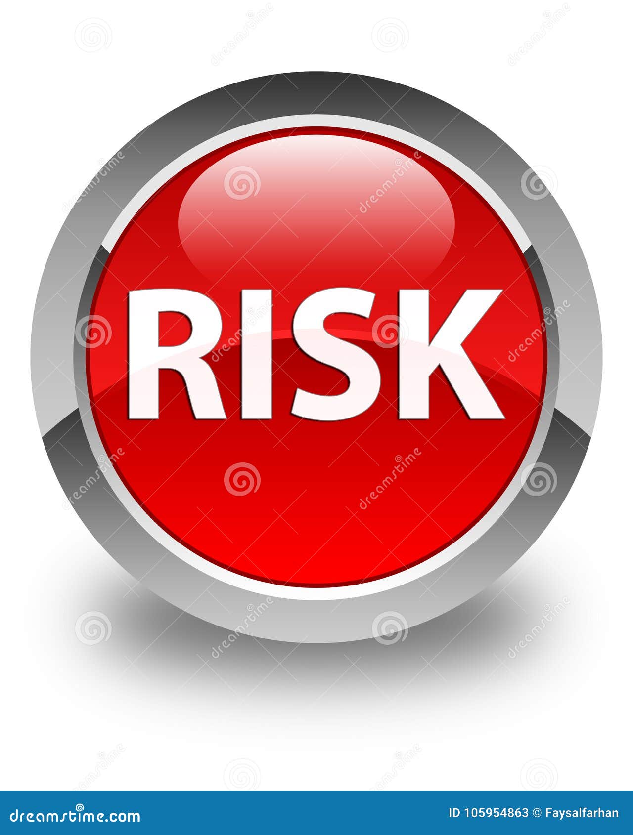 Risk Glossy Red Round Button Stock Illustration - Illustration of ...