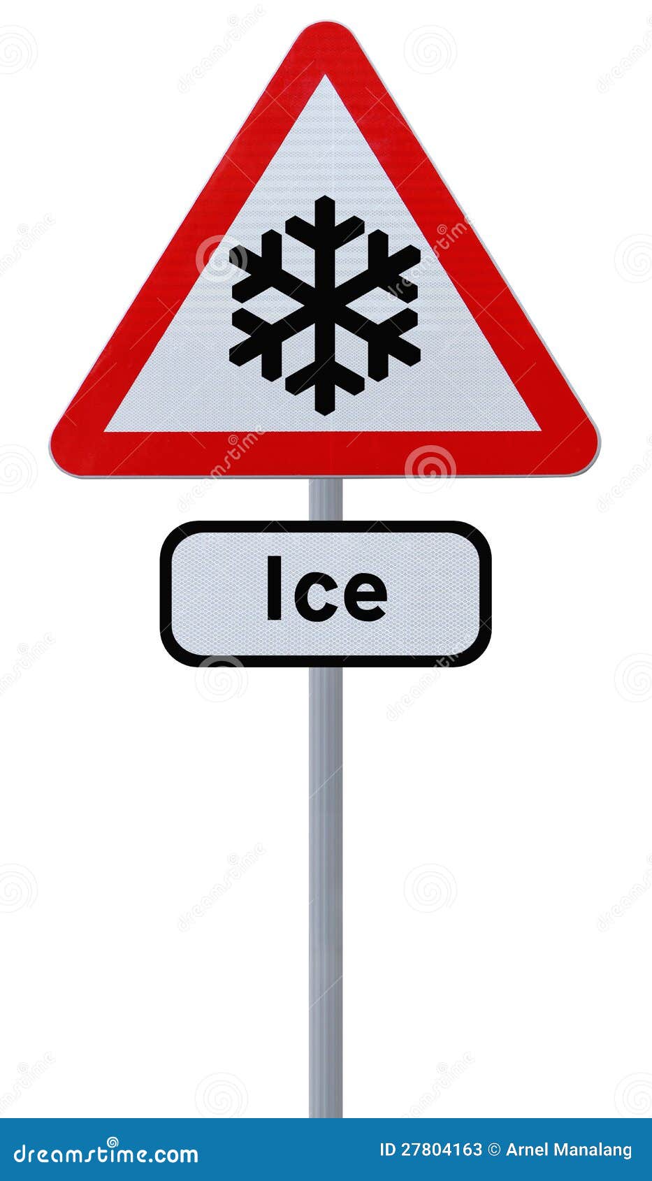 Risk of Ice Ahead stock image. Image of risky, warning - 27804163