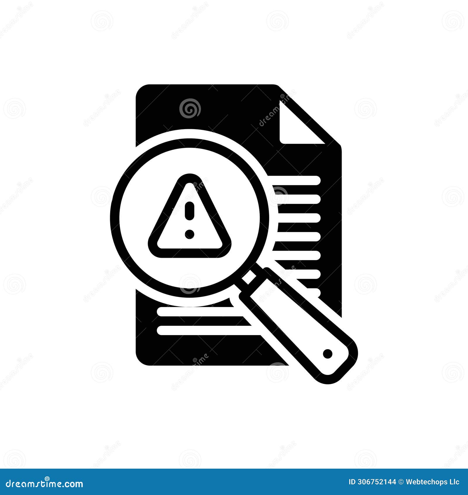 Black Solid Icon for Risk, Alert and Warning Stock Illustration ...