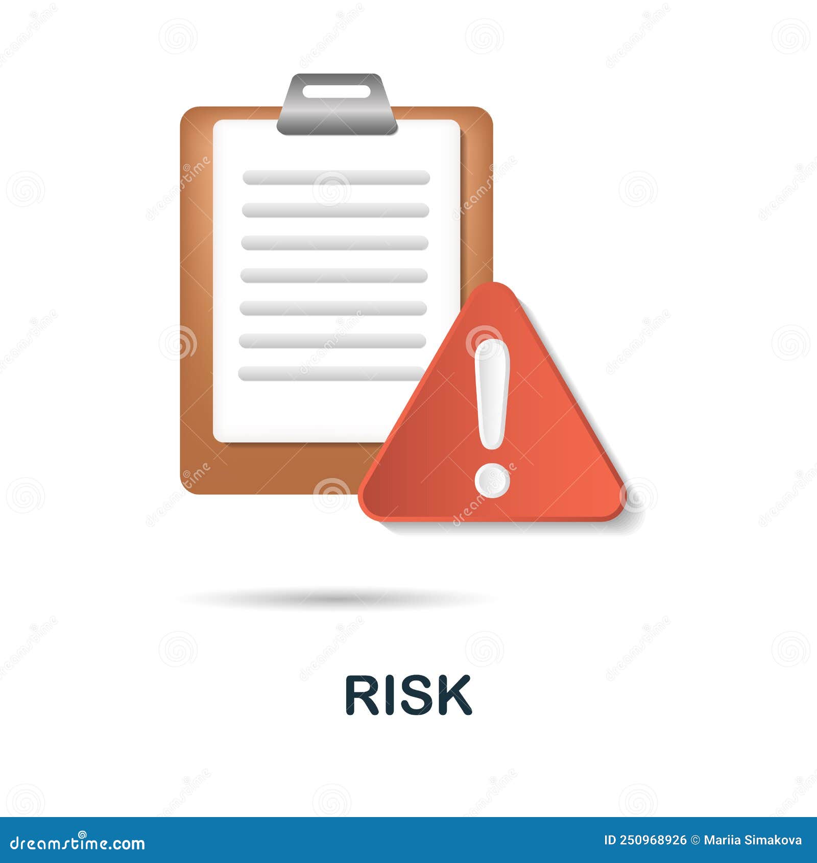 Risk Icon in 3d. Colored Illustration from Core Values Collection Stock ...