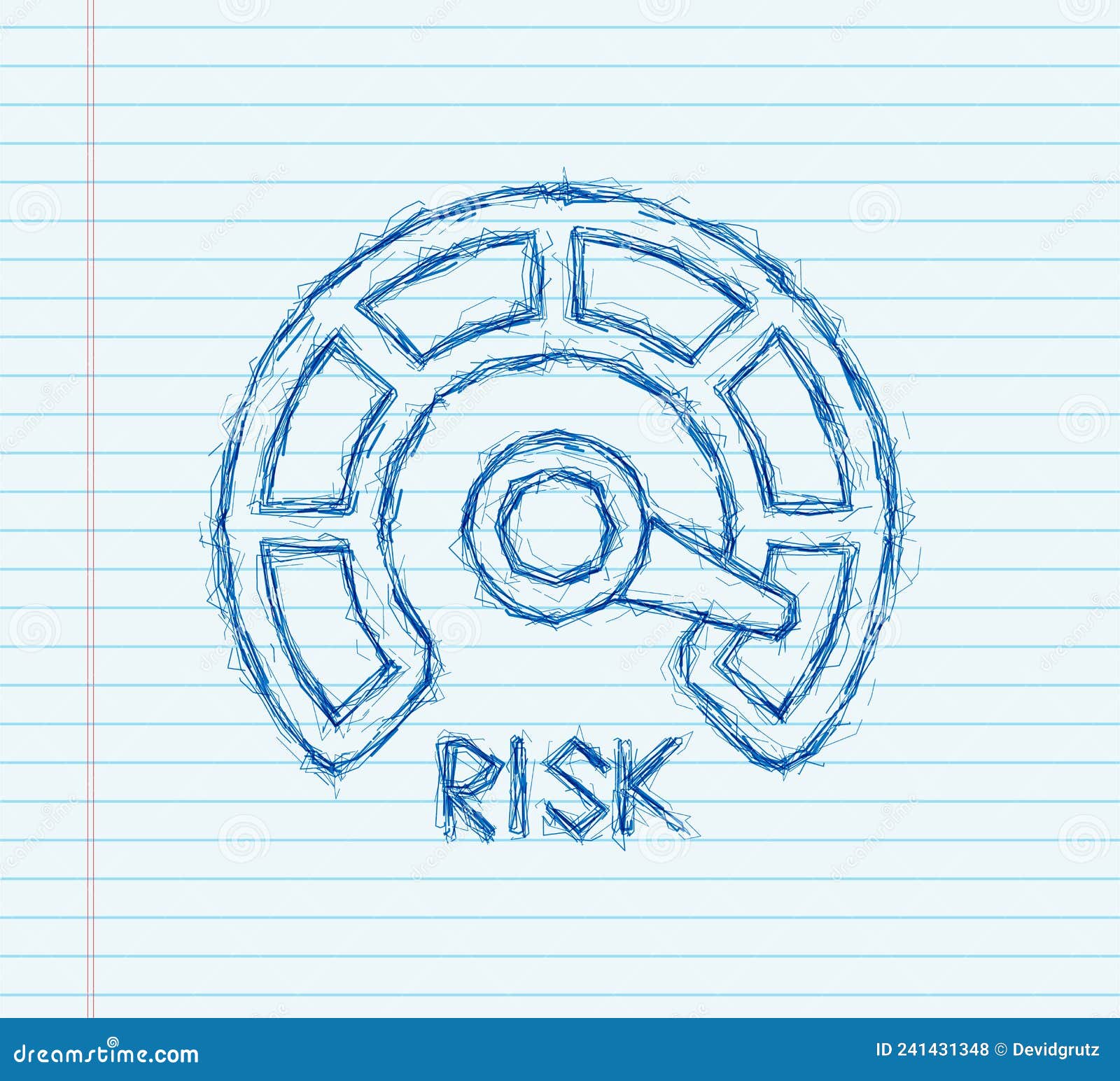 Risk Icon on Speedometer. High Risk Meter. Sketch Icon Stock Vector ...