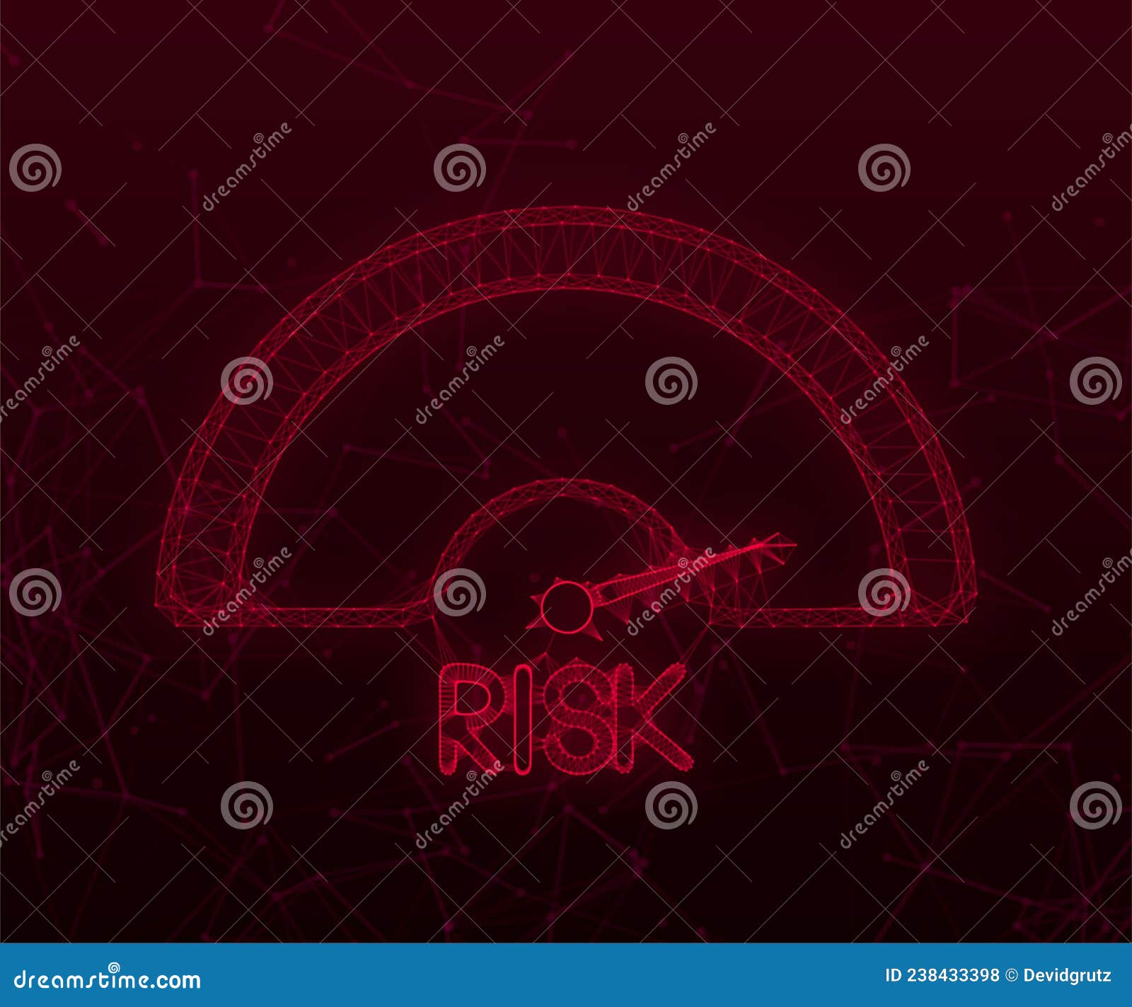 Risk Icon on Speedometer. High Risk Meter. Vector Illustration Stock ...