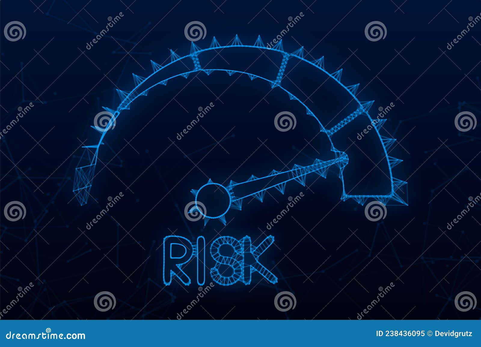 Risk Icon on Speedometer. High Risk Meter. Vector Illustration Stock ...