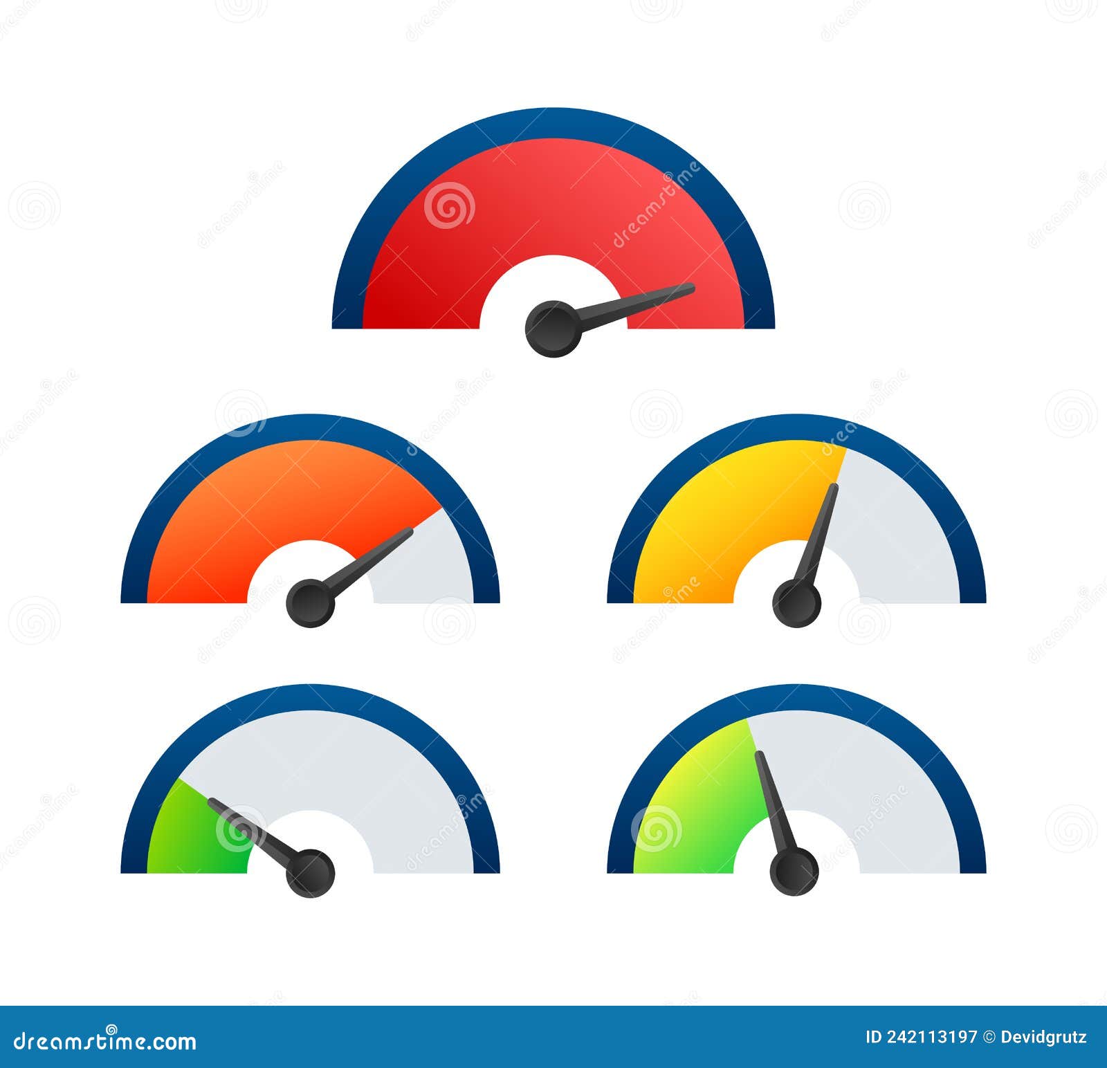 Risk Icon on Speedometer. High Risk Meter Stock Vector - Illustration ...
