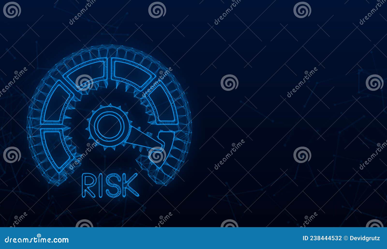 Risk Icon on Speedometer. High Risk Meter. Vector Illustration Stock ...