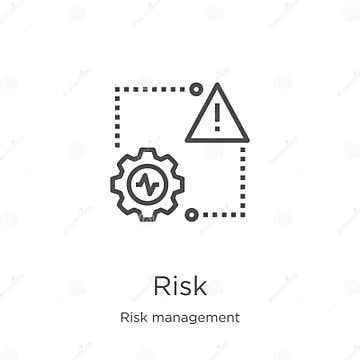 Risk Icon Vector from Risk Management Collection. Thin Line Risk ...