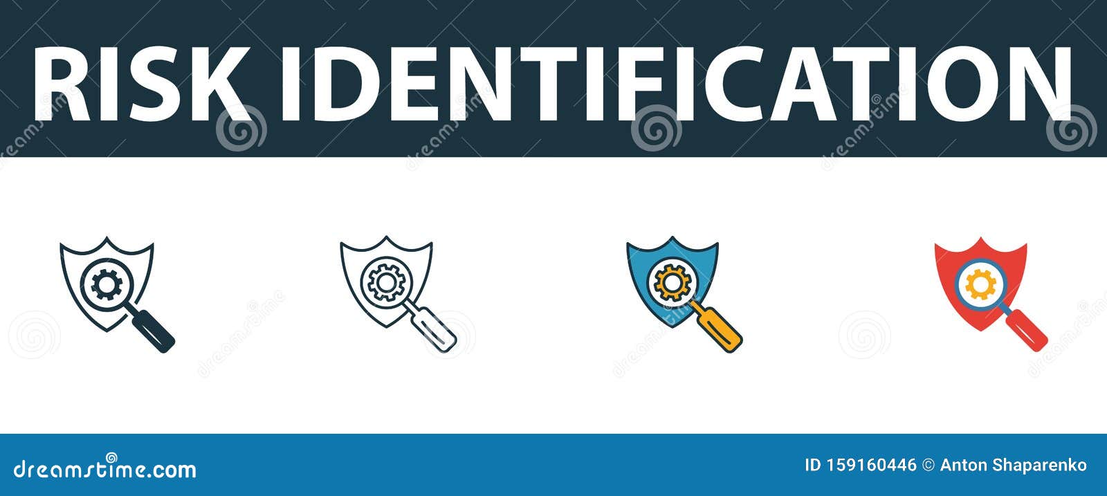 Risk Identification Icon Set. Four Simple Symbols in Diferent Styles ...