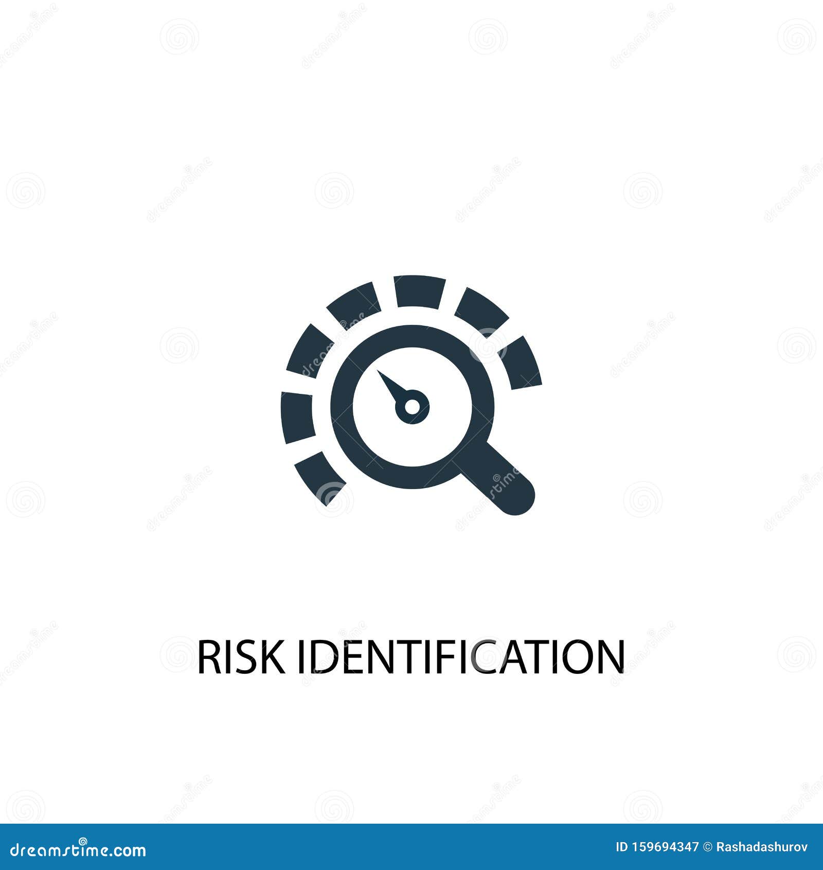 Risk Identification Line Icon Vector Illustration | CartoonDealer.com ...