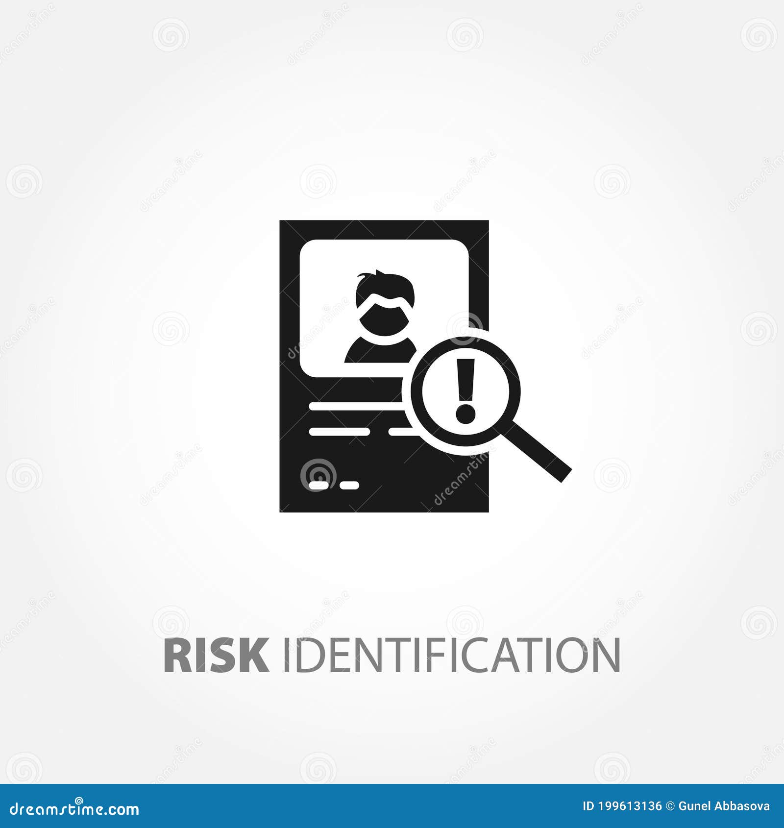 Risk IDENTIFY ICON. Identity Card Icon Stock Vector - Illustration of ...