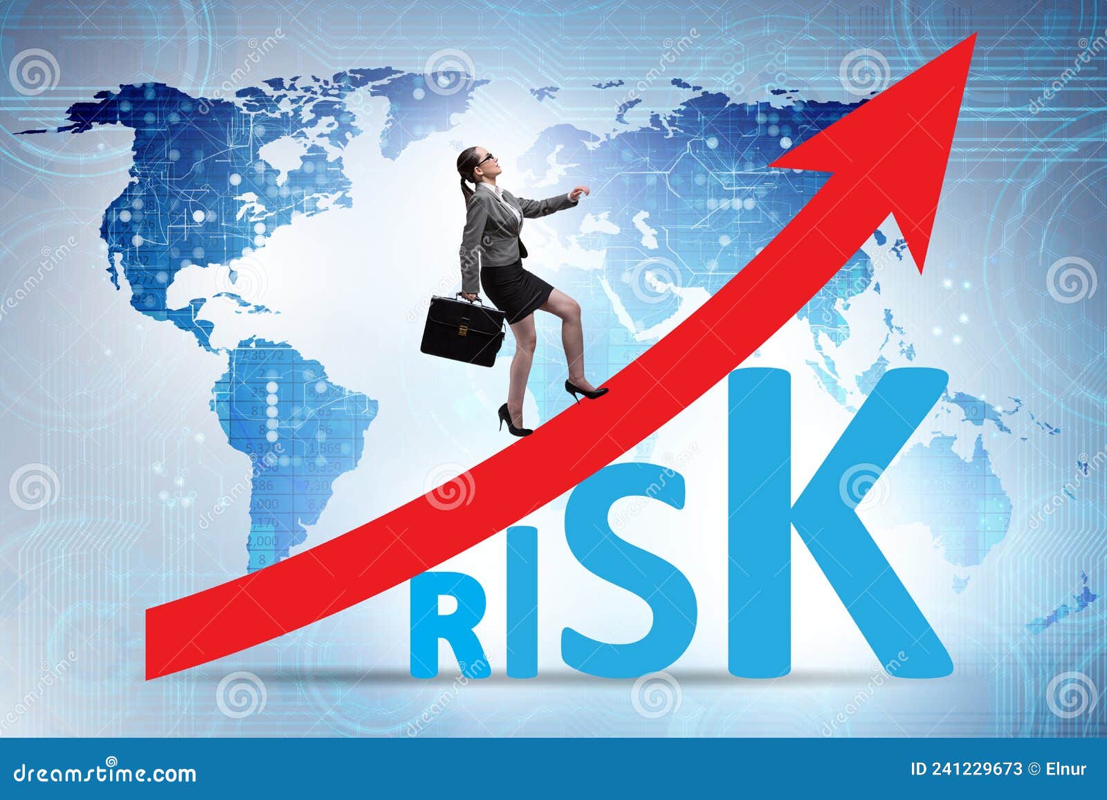Risk Increase Concept in Management Stock Illustration - Illustration ...