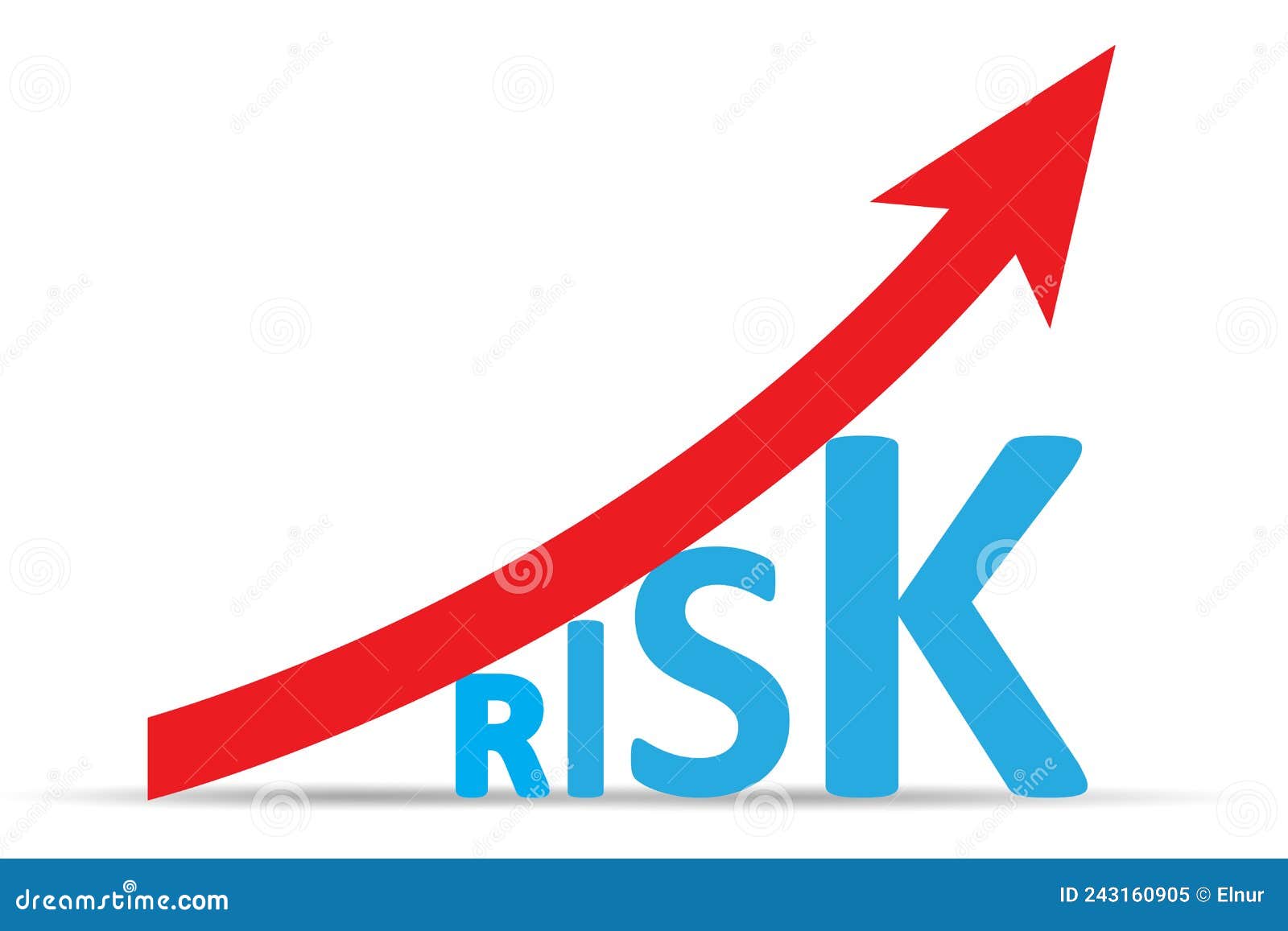 Risk Increase Concept in Management Stock Illustration - Illustration ...