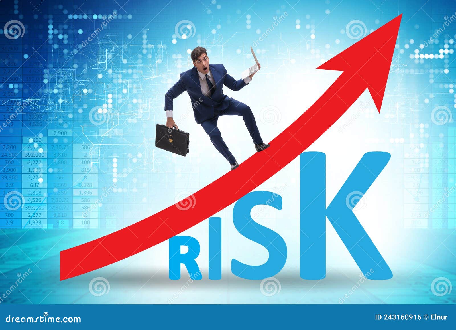 Risk Increase Concept in Management Stock Photo - Image of data ...