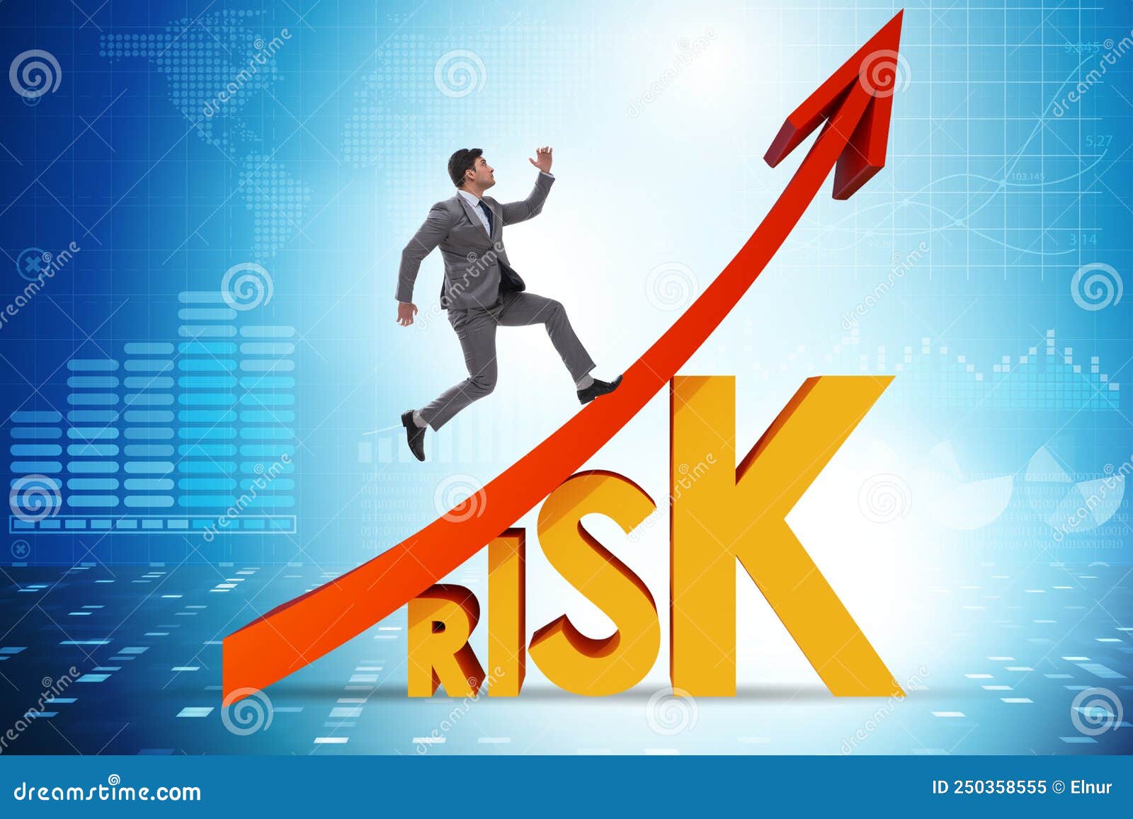 Risk Increase Concept in Management Stock Illustration - Illustration ...
