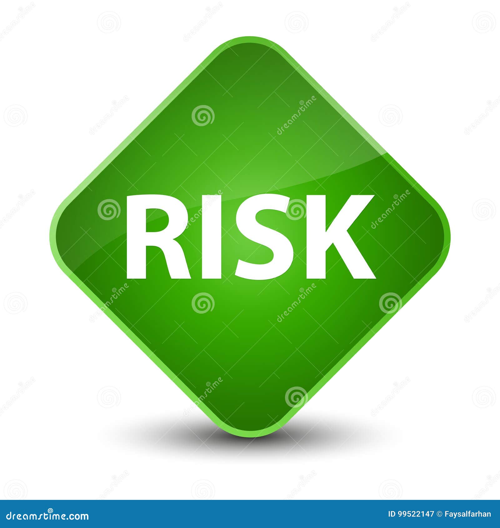 Risk Elegant Green Diamond Button Stock Illustration - Illustration of ...