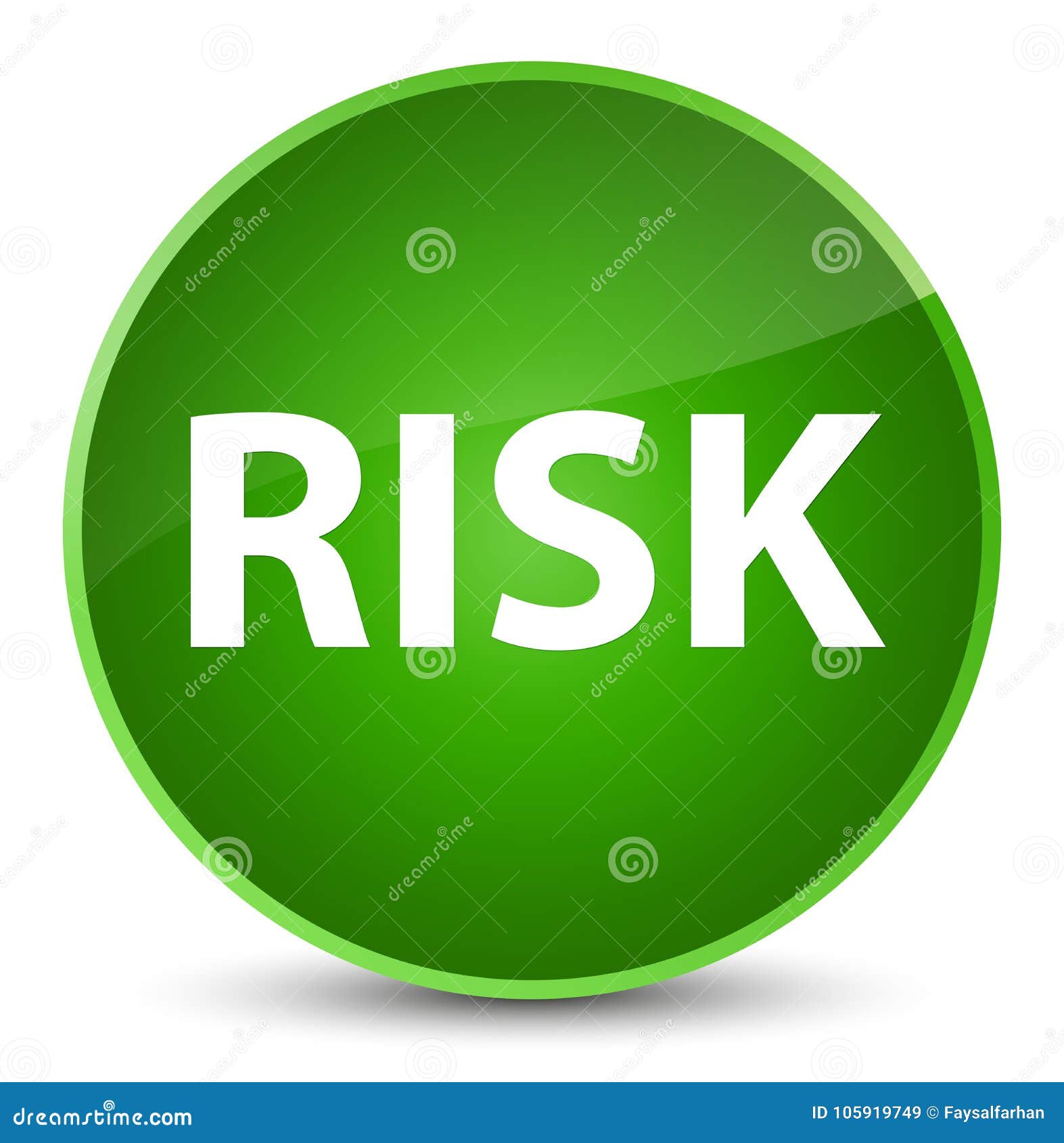 Risk Elegant Green Round Button Stock Illustration - Illustration of ...