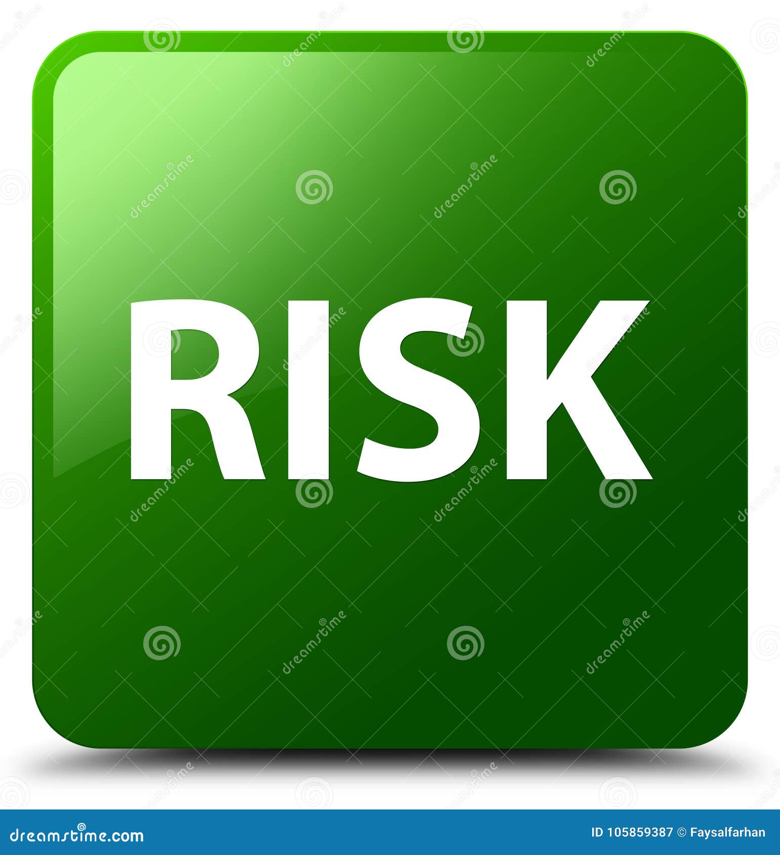 Risk green square button stock illustration. Illustration of text ...