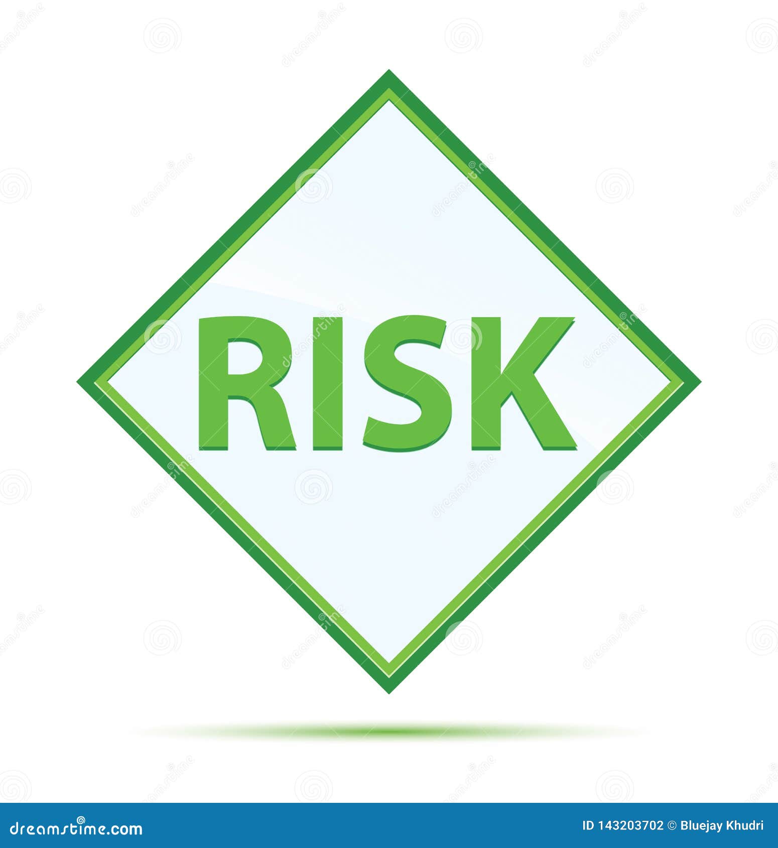 Risk Modern Abstract Green Diamond Button Stock Illustration ...