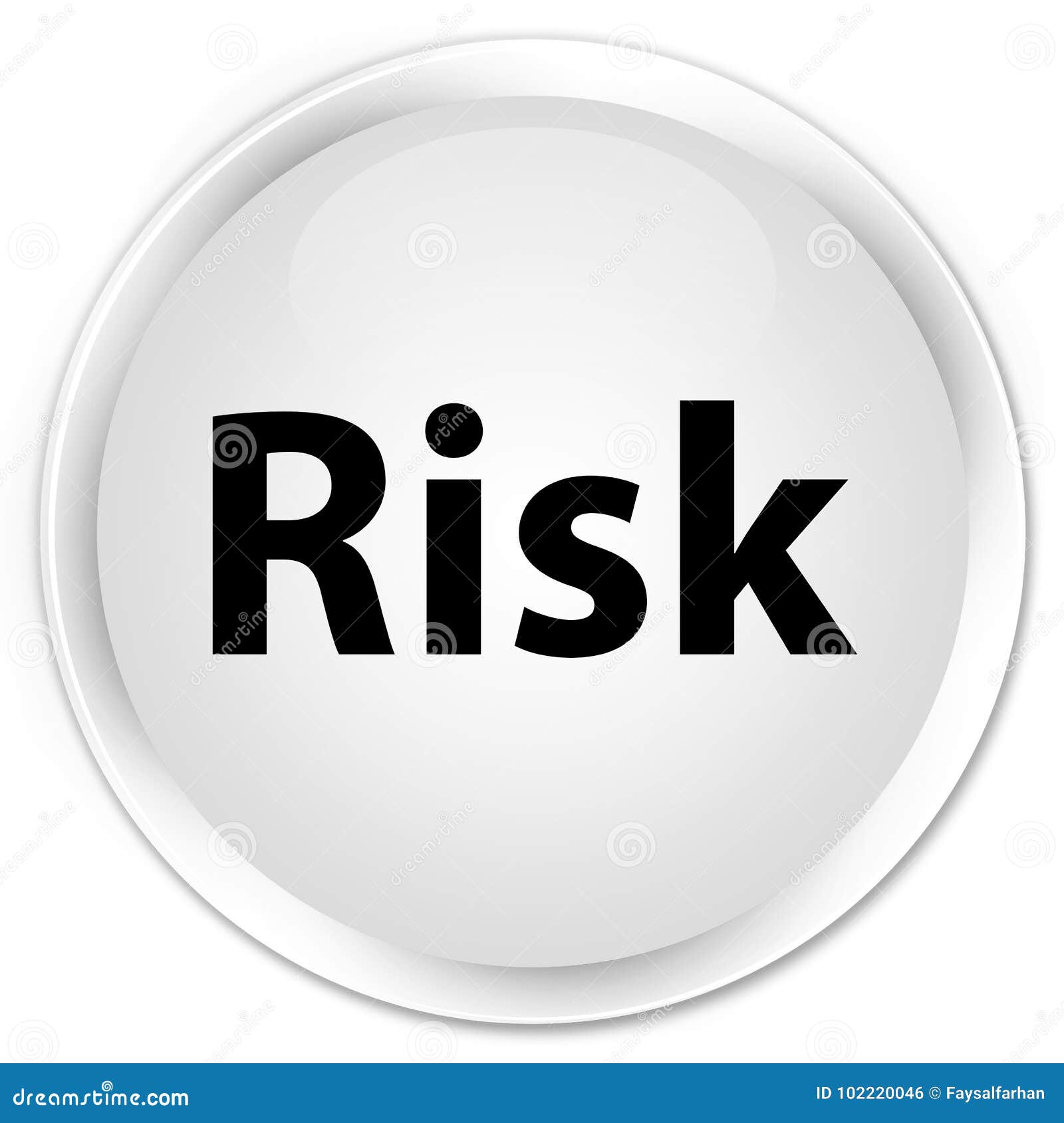 Risk Premium White Round Button Stock Illustration - Illustration of ...
