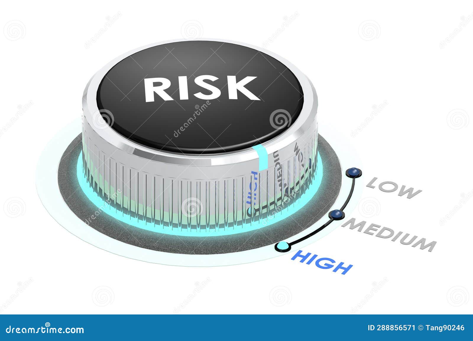 Risk knob turn to maximum stock illustration. Illustration of decision ...