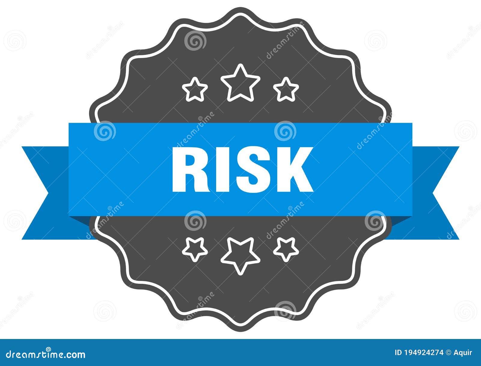 Risk label stock vector. Illustration of band, emblem - 194924274