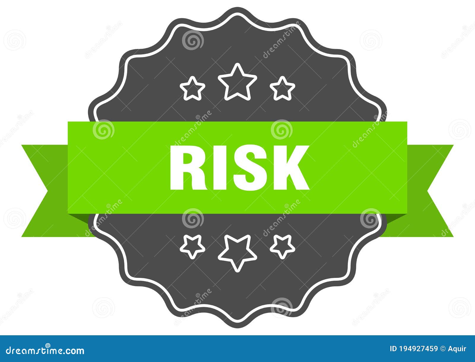 Risk label stock vector. Illustration of risk, white - 194927459