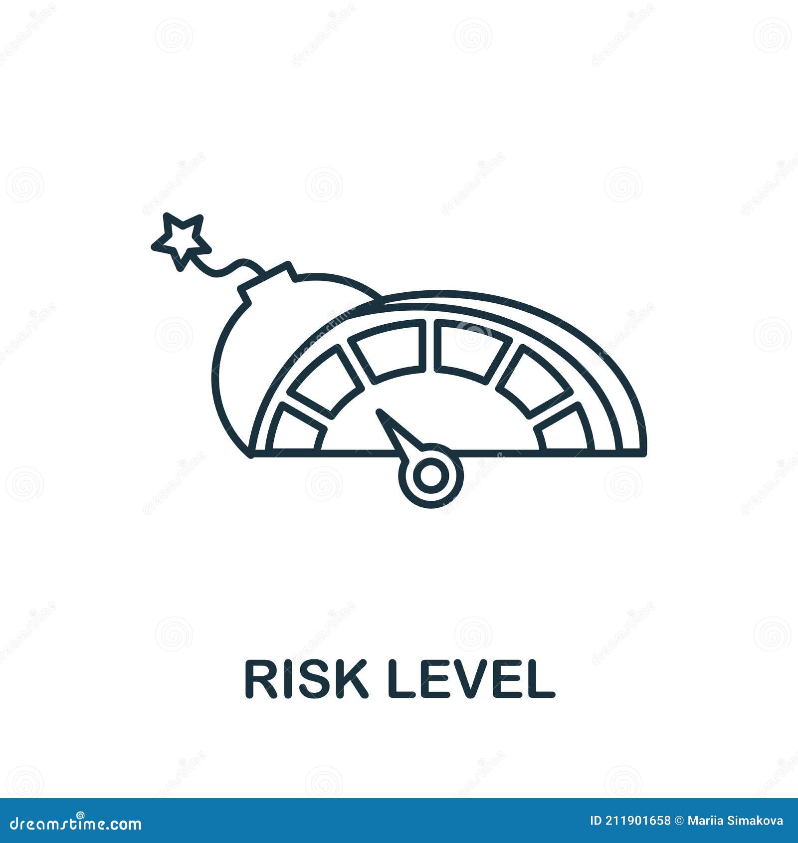 Risk Level Icon. Simple Element from Risk Management Collection ...