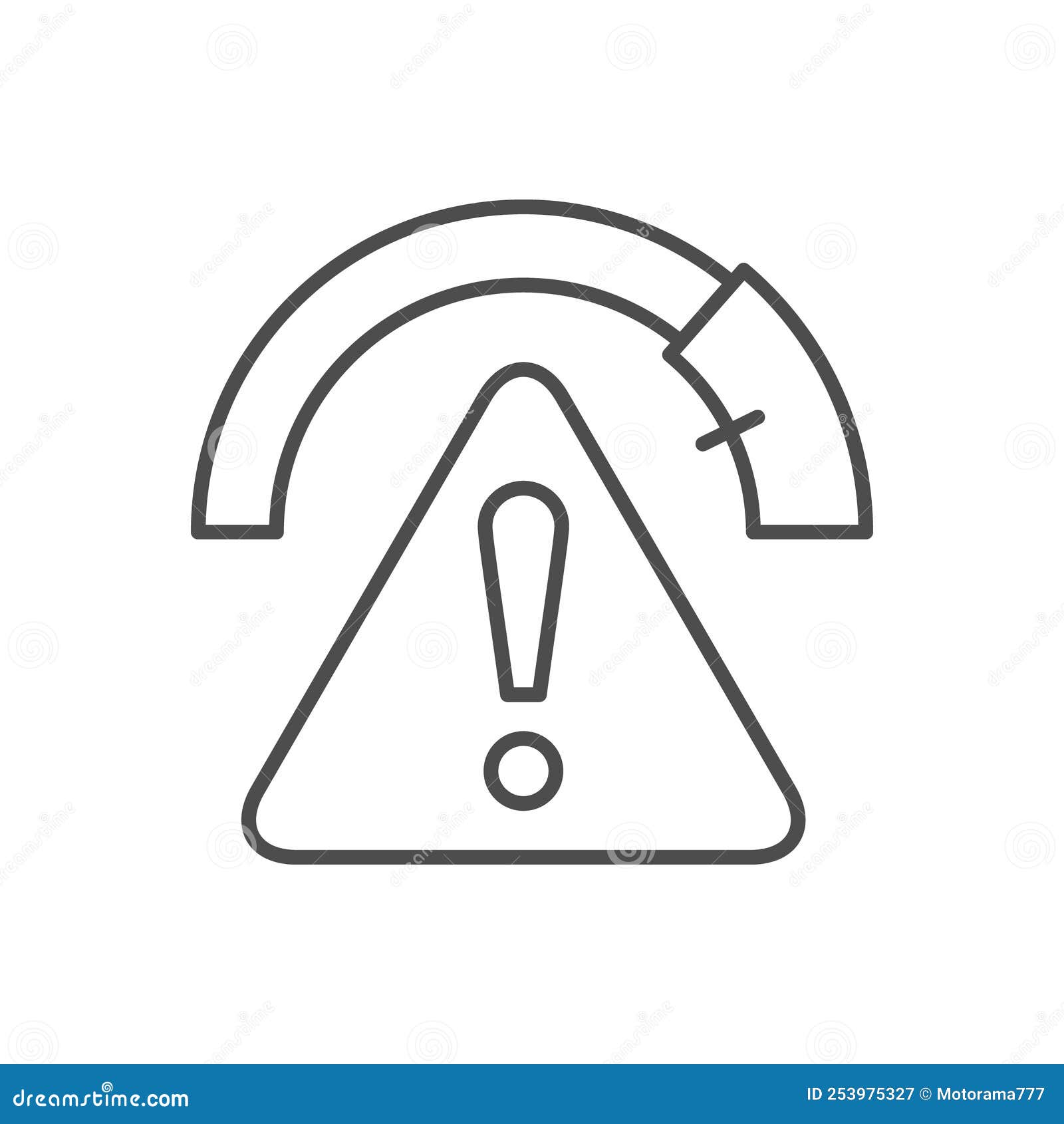 Risk Level Line Outline Icon Stock Vector - Illustration of high ...