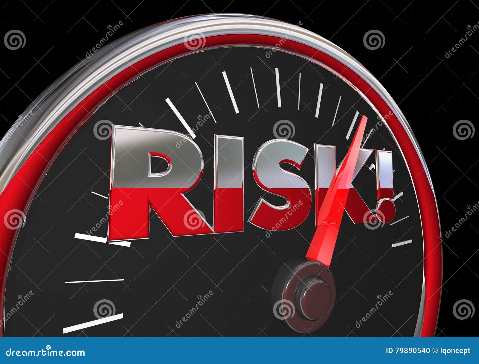 Risk Level Rising Danger Warning Speedometer Stock Illustration ...