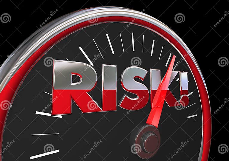 Risk Level Rising Danger Warning Speedometer Stock Illustration ...