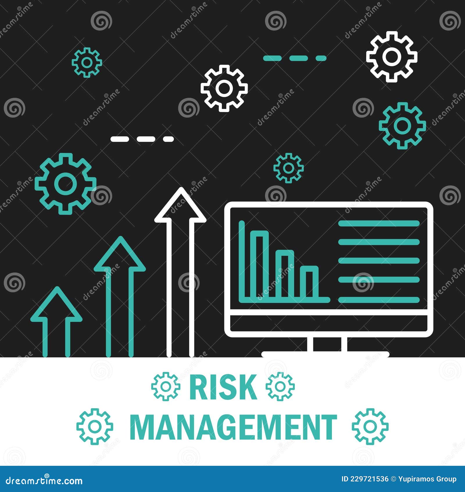 Risk management analysis stock vector. Illustration of style - 229721536