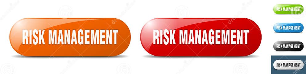 Risk Management Button. Key. Sign. Push Button Set Stock Vector ...